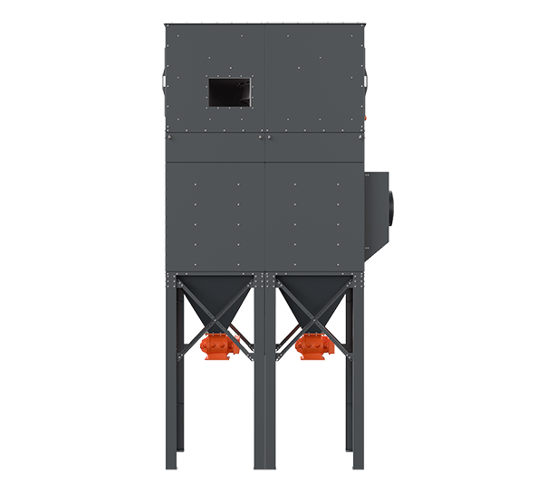 Reverse Pulse Filter - Vertical - Integrated Fan + Rotary Valve | iXtract