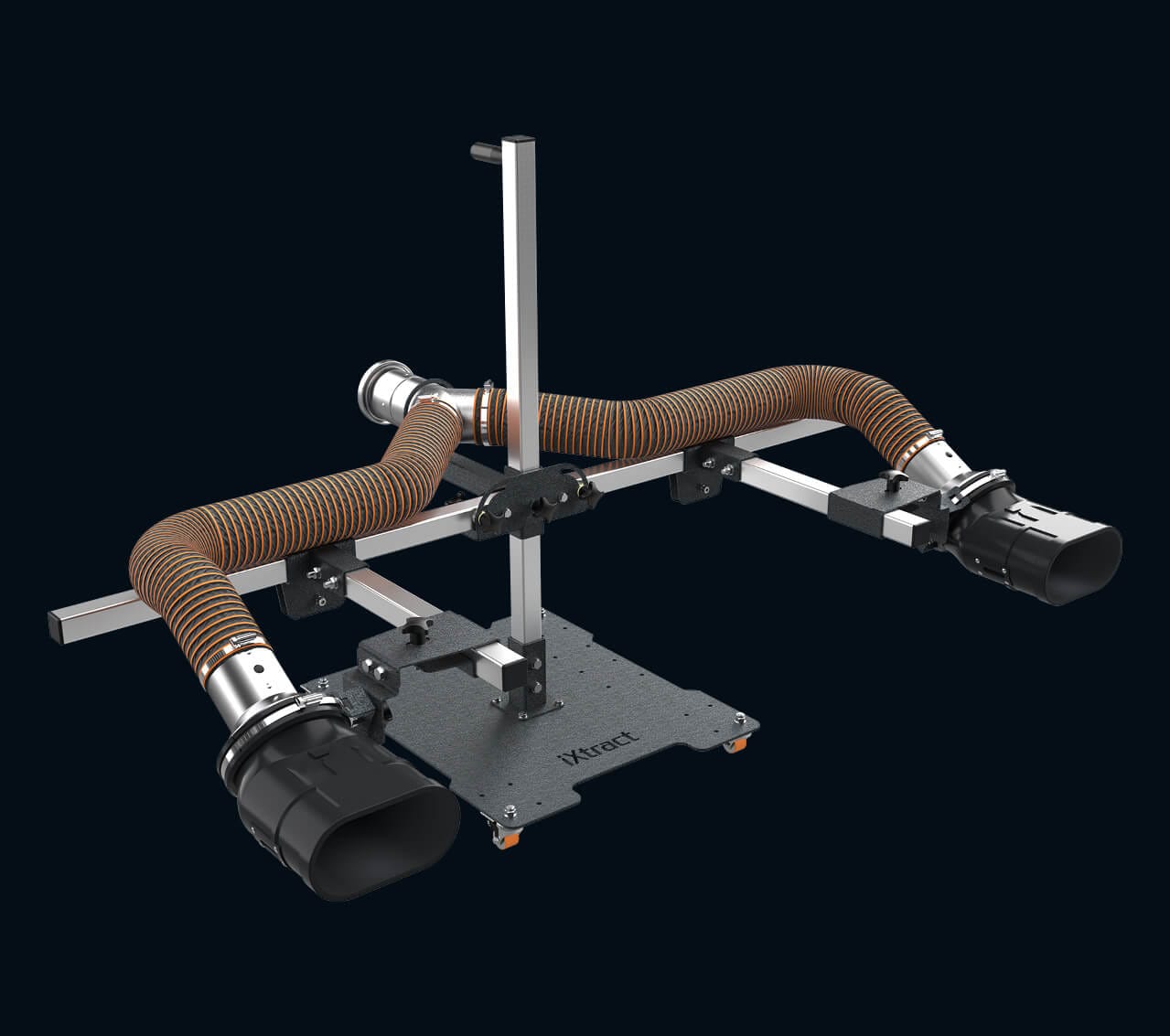 Twin Mobile Exhaust Trolley | iXtract