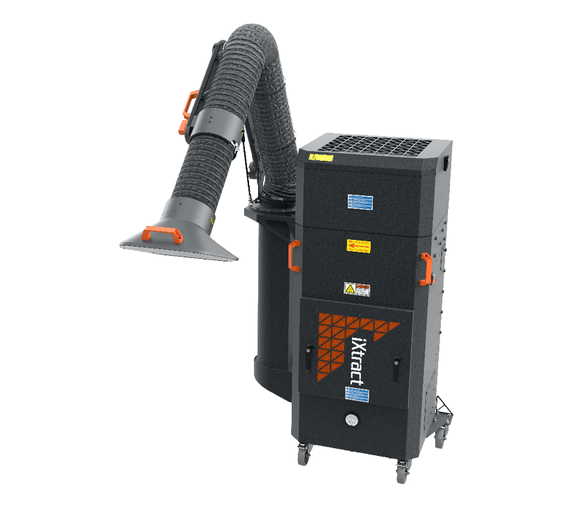 Compact Mobile Oil Mist Filter Unit With Extraction Arm | iXtract